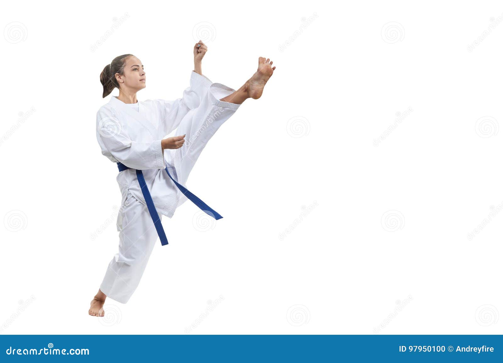 Kick Leg Forward is Training an Adult Athlete Stock Photo - Image of ...