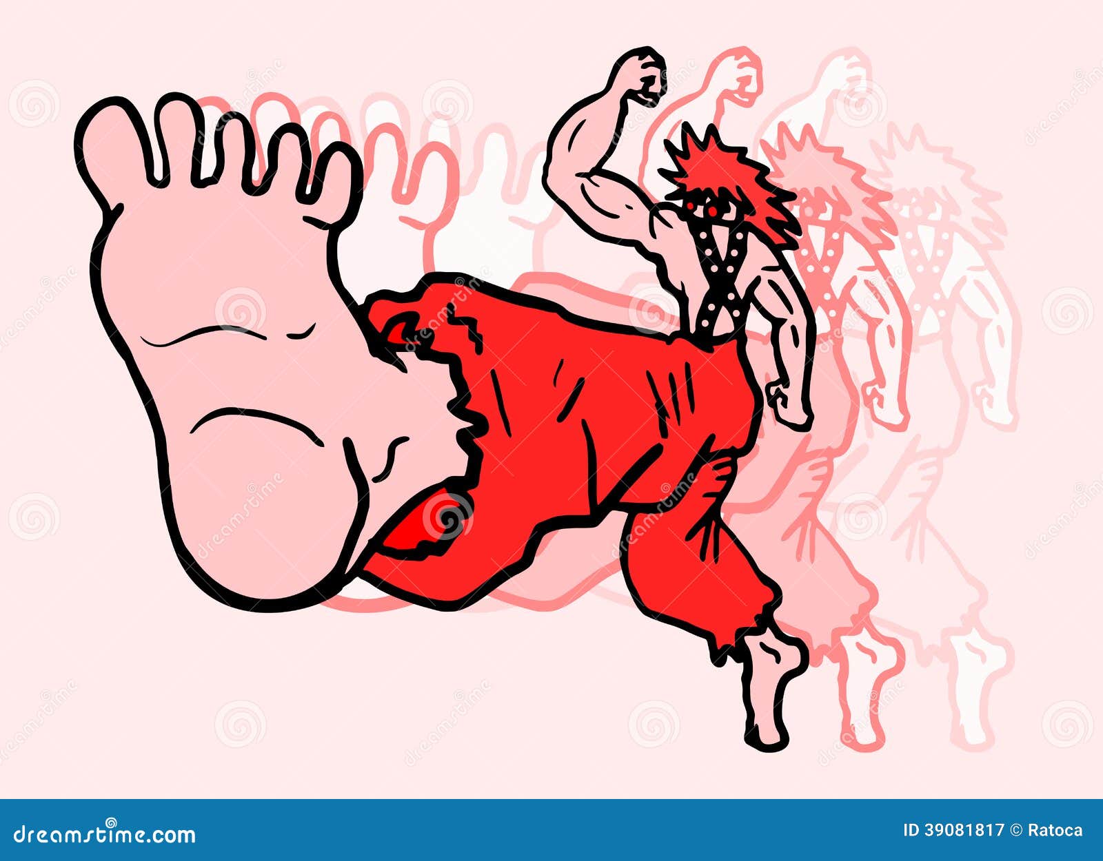 Kick man stock vector. Illustration of defense, kind - 39081817