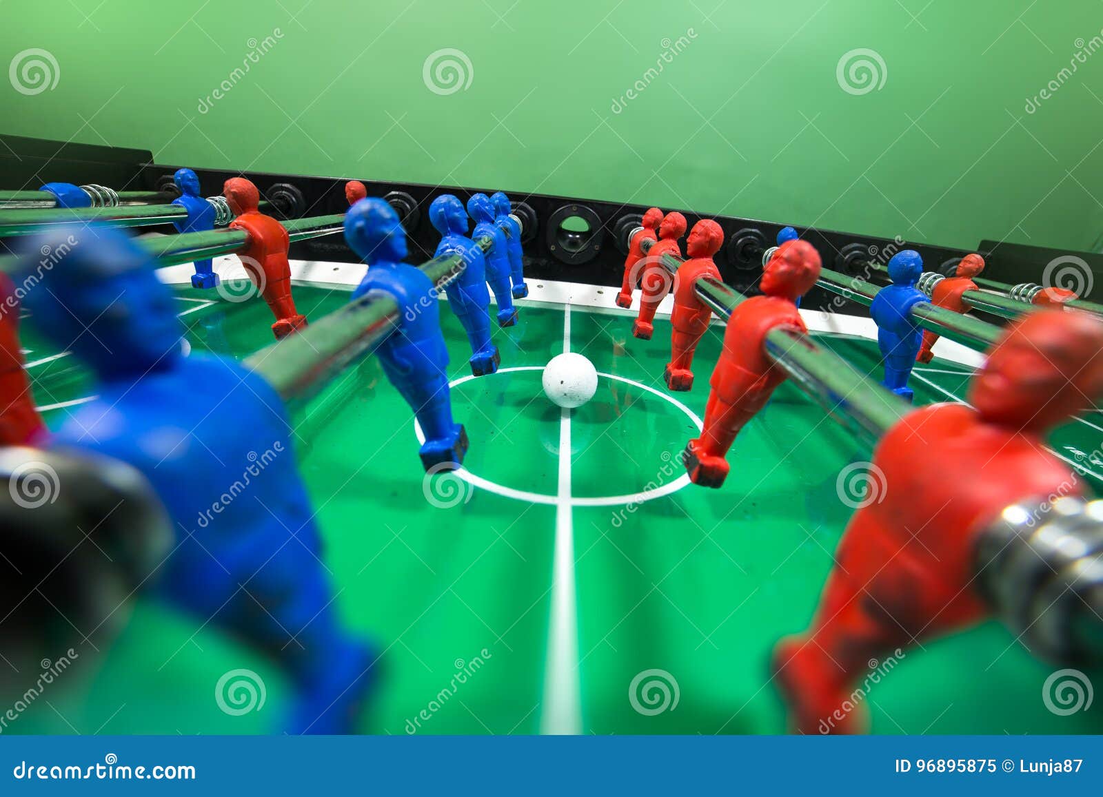 Kick Off on a Football Table Stock Image - Image of table, relax: 96895875