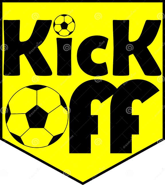 Kick off logo stock illustration. Illustration of logo - 119701185