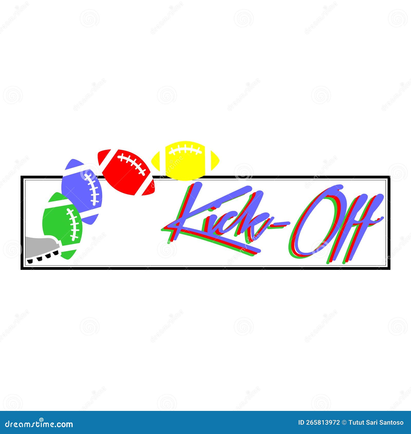 Kick off sticker stock vector. Illustration of kick - 265813972