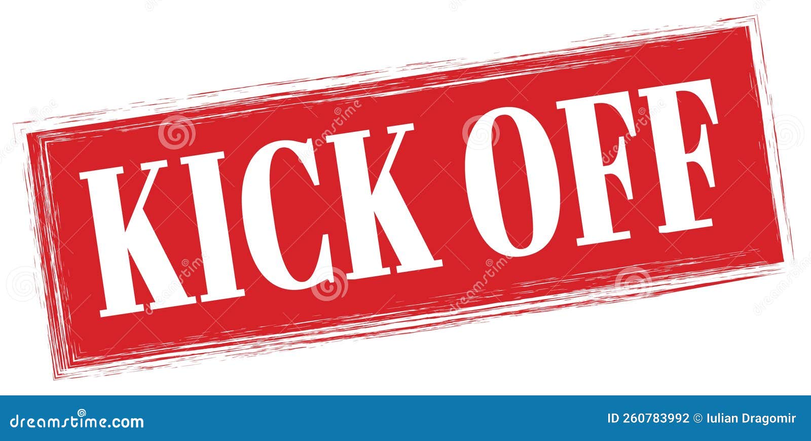 KICK OFF Text Written on Red Stamp Sign Stock Illustration ...