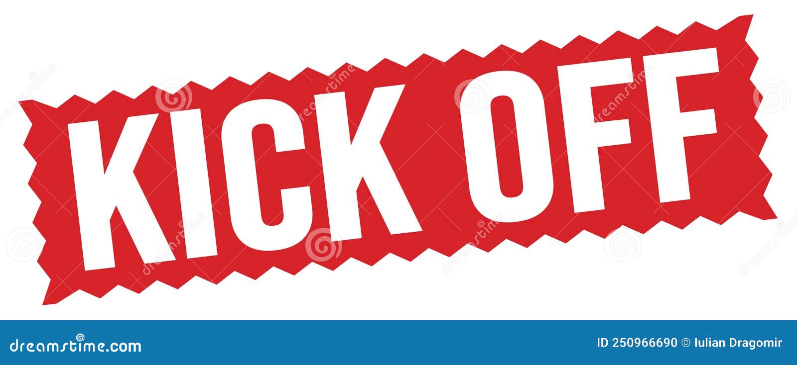KICK OFF Text Written on Red Stamp Sign Stock Illustration ...