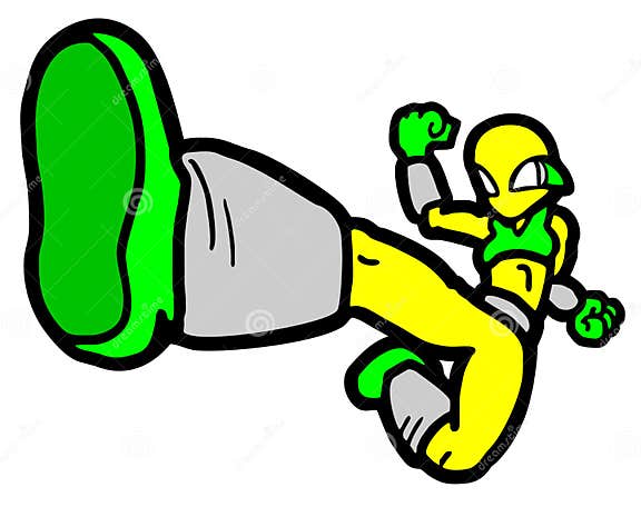 Kick puppet stock vector. Illustration of animated, powerful - 38259020