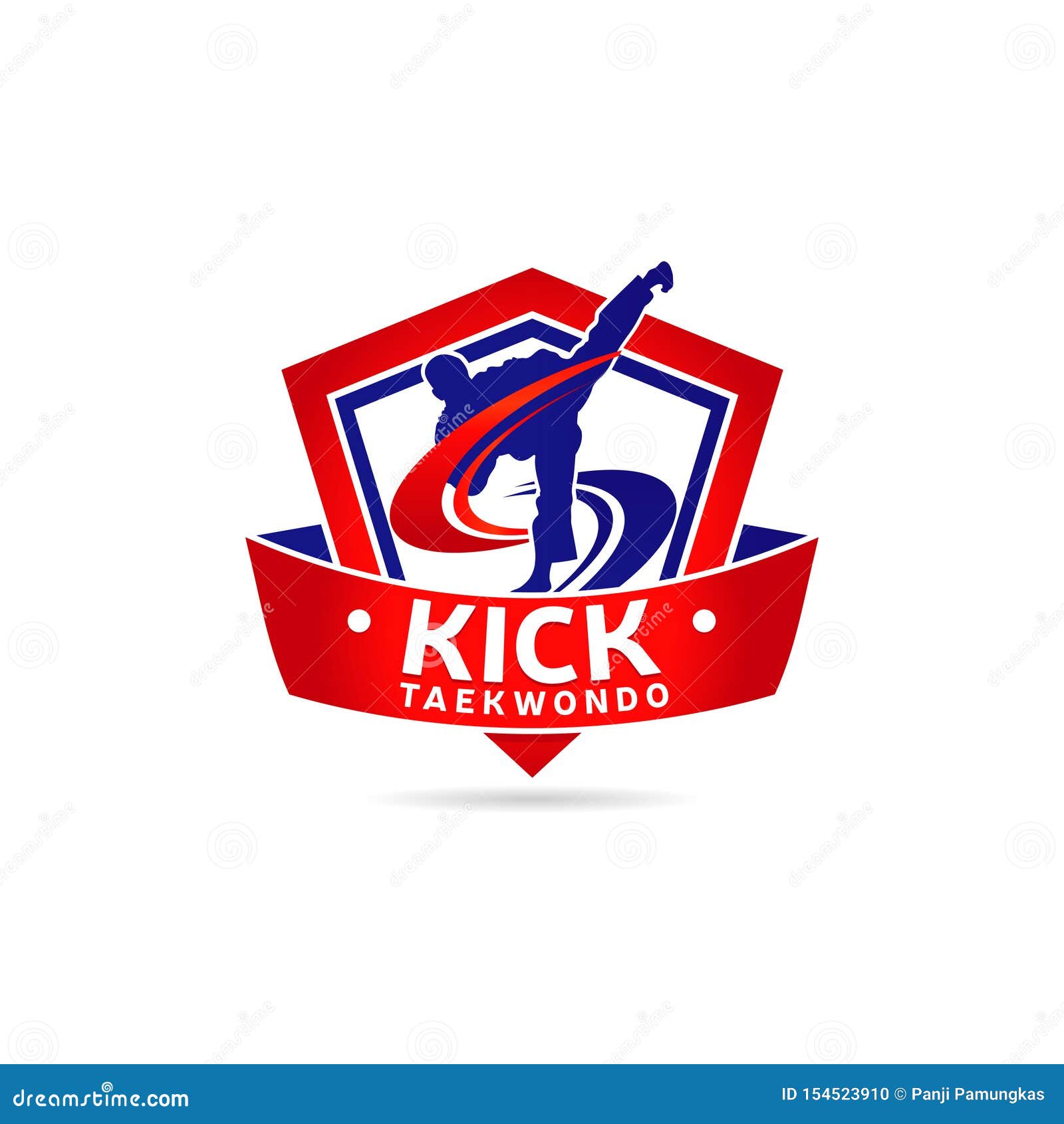 Kick Taekwondo Logo Symbol stock illustration. Illustration of karate ...