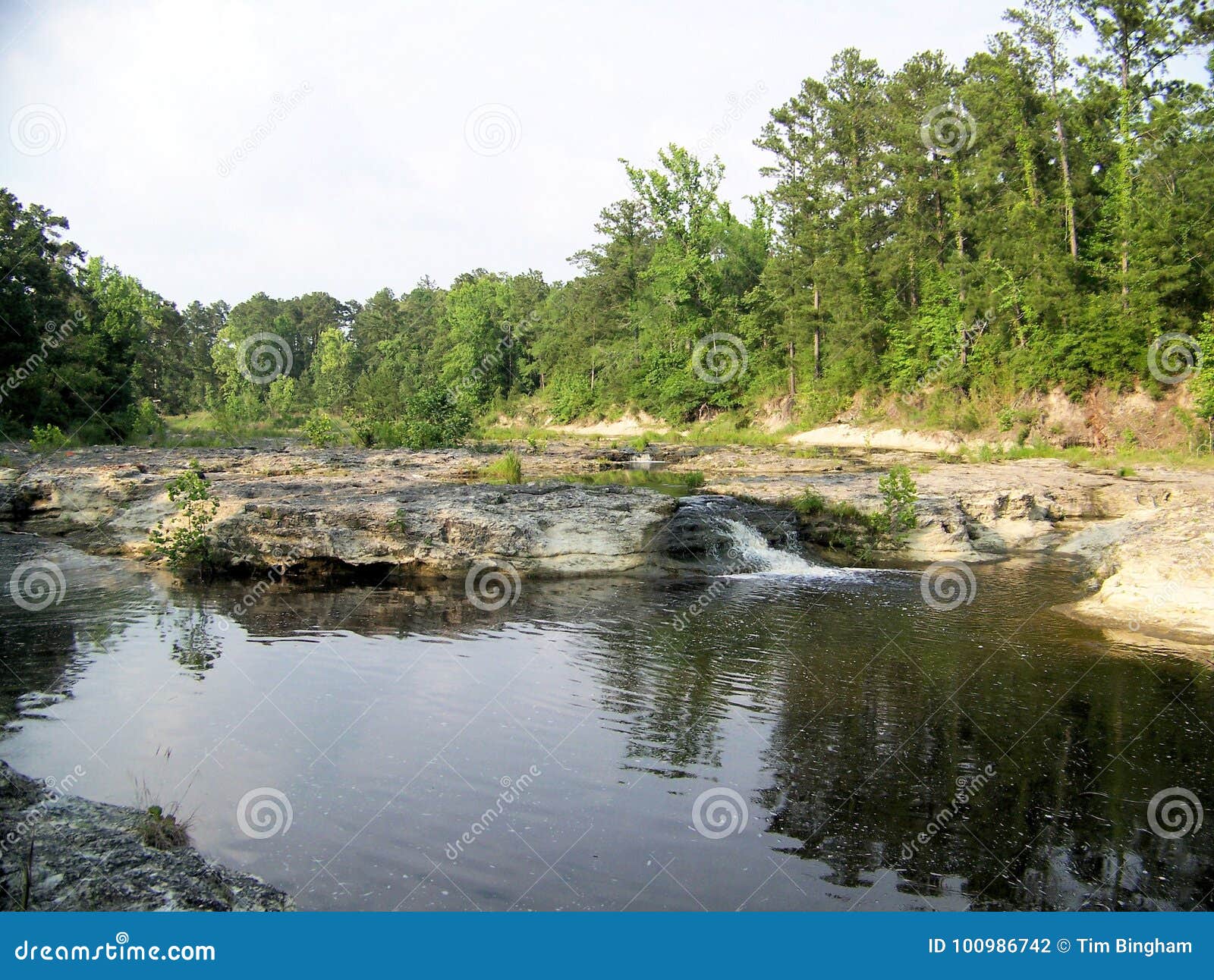 Kickapoo Creek Rock Falls Low Flow Stock Photo - Image of flow, water ...