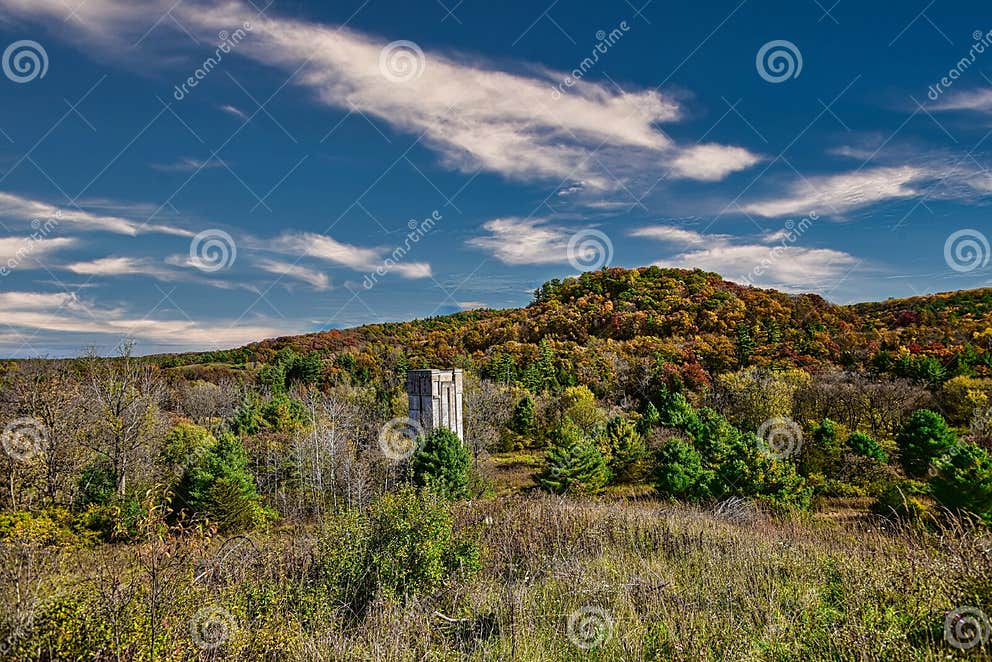 Kickapoo Valley Reserve Tower for Dam Project Stock Image - Image of ...