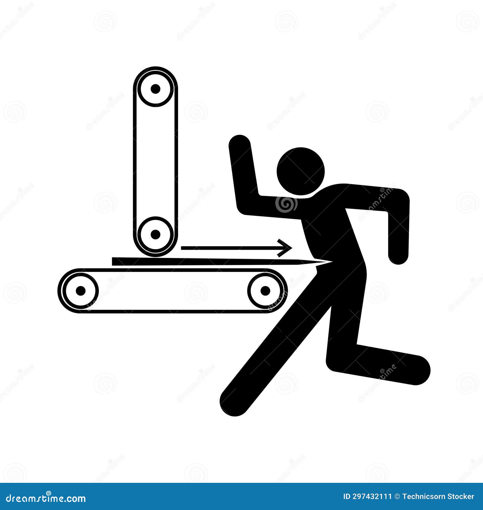 Danger Kickback Hazard Do Not Touch Symbol Sign, Vector Illustration ...