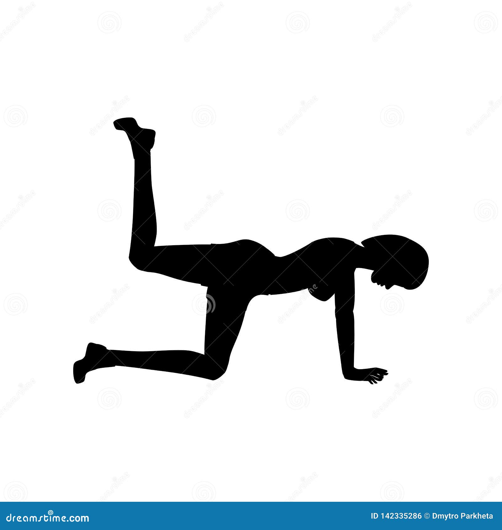 Kickbacks Exercise Illustration Silhouette Cartoon Vector ...