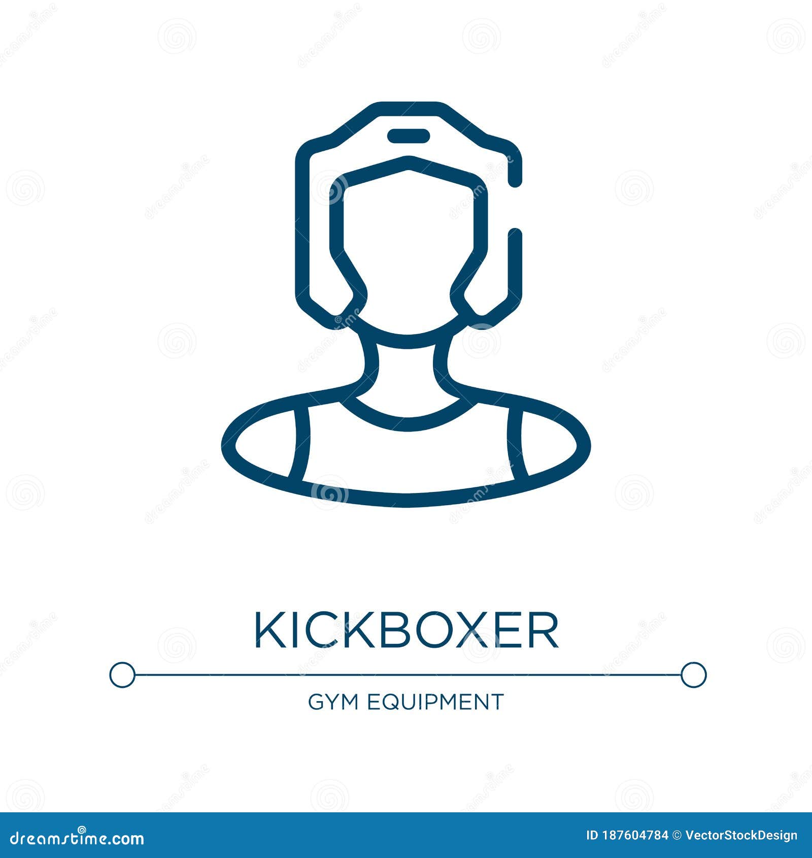 Kickboxer Icon. Linear Vector Illustration from Sport Avatars ...