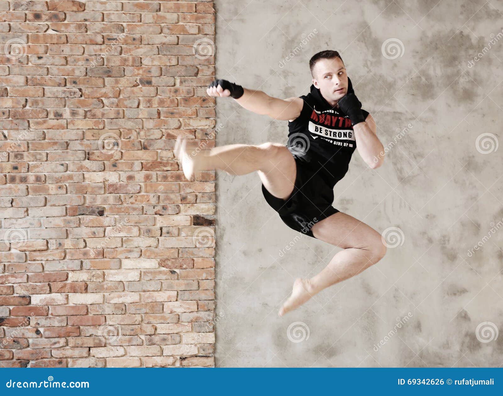 Kickboxer stock photo. Image of body, male, healthy, fighting - 69342626