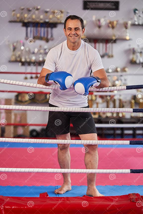 Kickboxer Posing Inside the Ring Stock Photo - Image of exercise, train ...