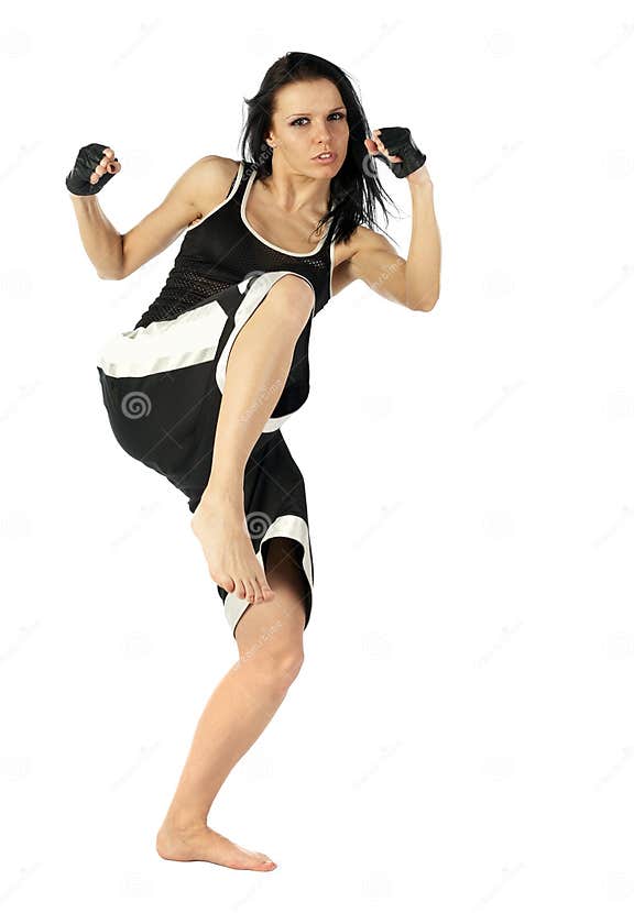 Kickboxing female stock photo. Image of exercise, athlete - 12281244
