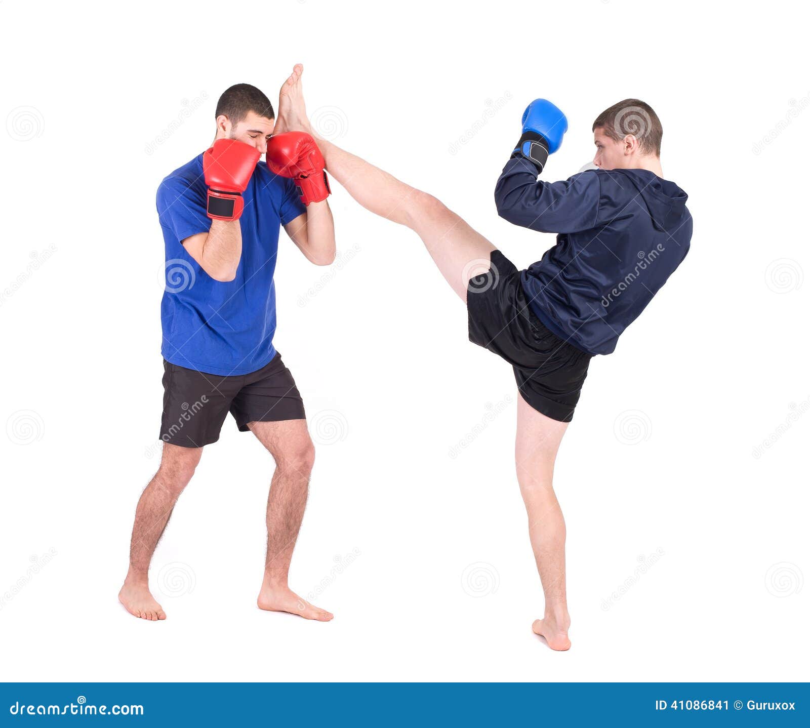 Kickboxing Fight stock image. Image of male, contact - 41086841