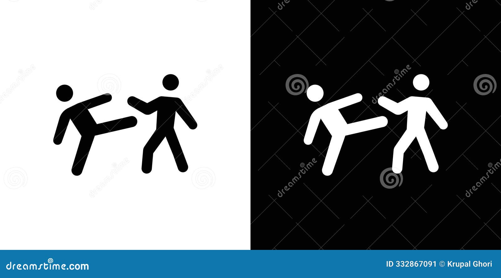Kickboxing Icon Logo Set Vector Stock Vector - Illustration of label ...