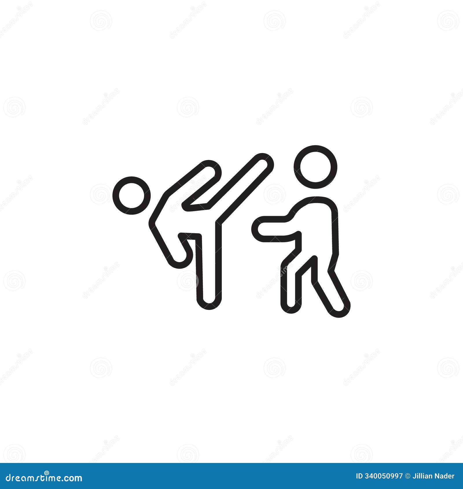 Kickboxing Icon Outline Vector for Web Ui Stock Vector - Illustration ...
