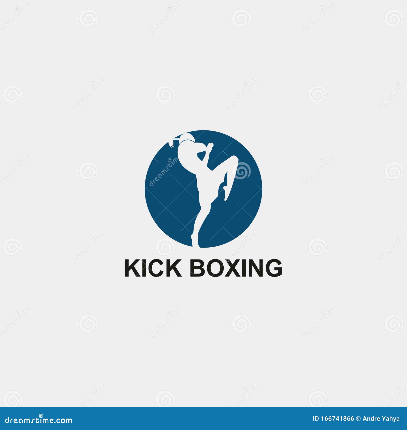 Kickboxing logo template stock illustration. Illustration of training ...