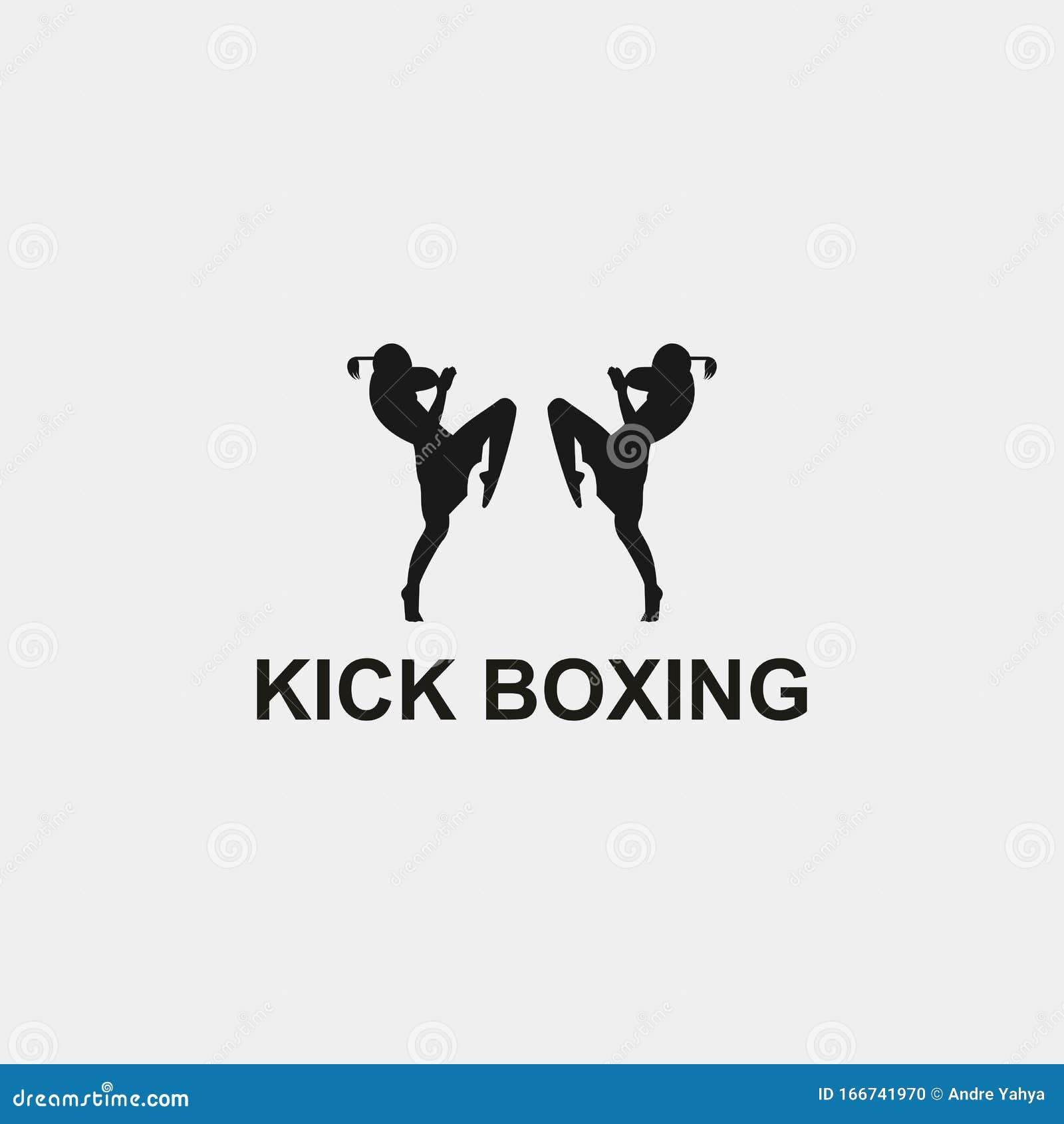 Kickboxing logo template stock illustration. Illustration of fight ...