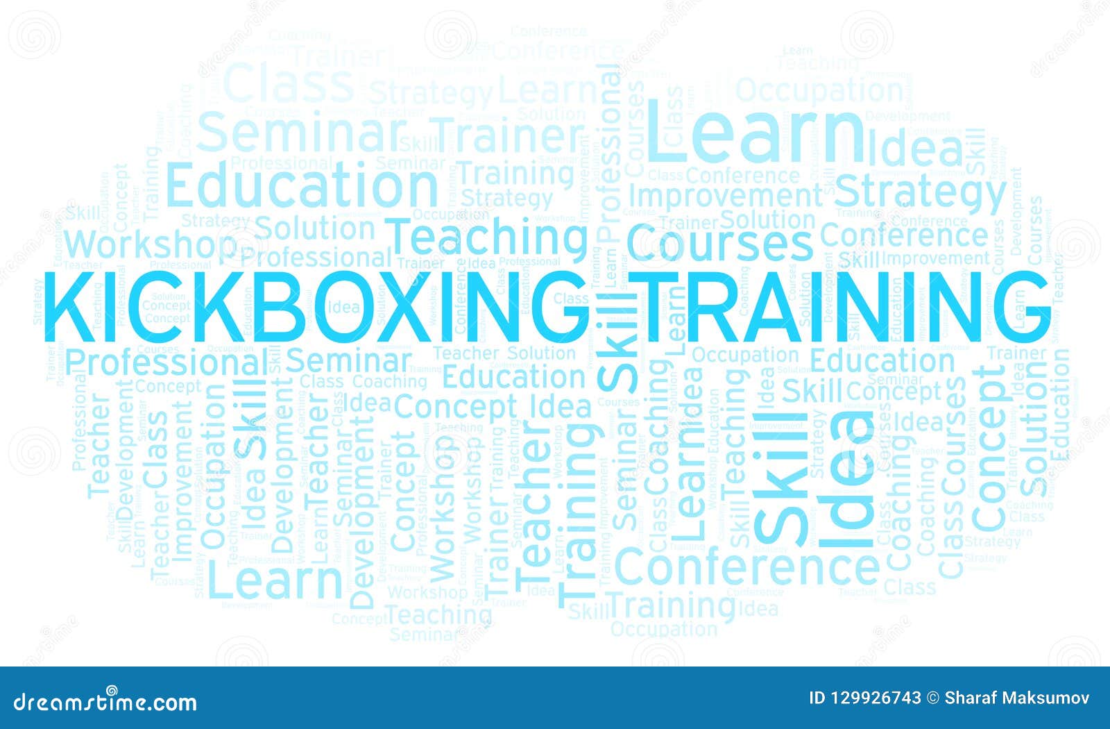 Kickboxing Training Word Cloud. Stock Illustration - Illustration of ...