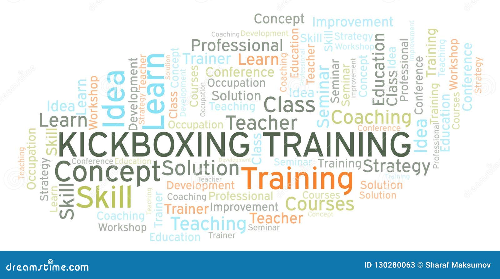 Kickboxing Training Word Cloud. Stock Illustration - Illustration of ...