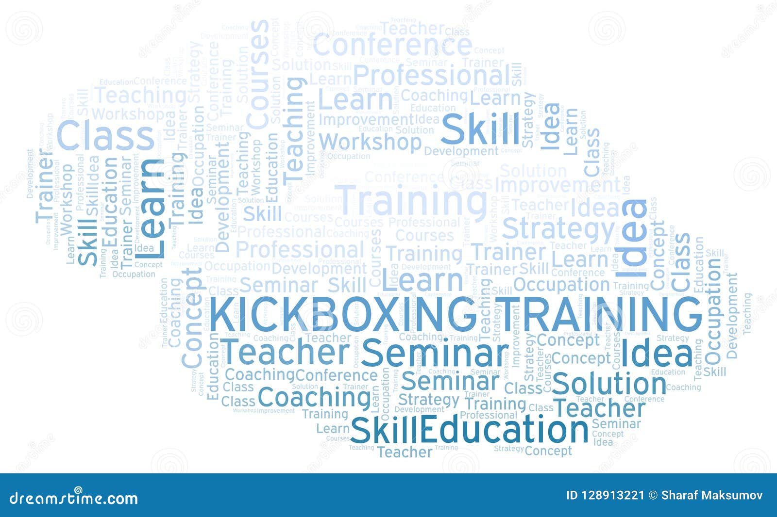 Kickboxing Training Word Cloud. Stock Illustration - Illustration of ...