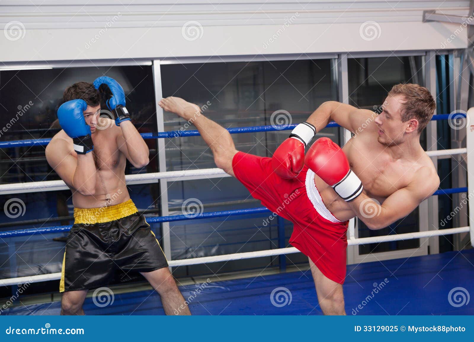 Kickboxing. stock image. Image of adult, confidence, power - 33129025