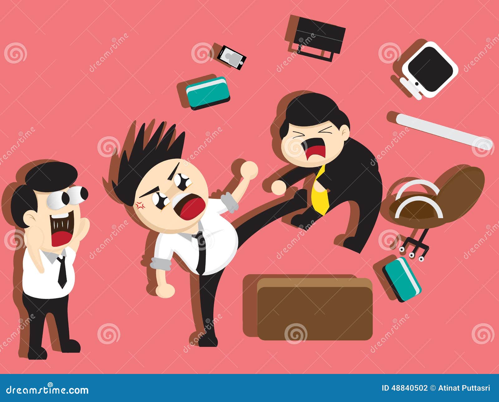 They kicked boss stock illustration. Illustration of kicked - 48840502