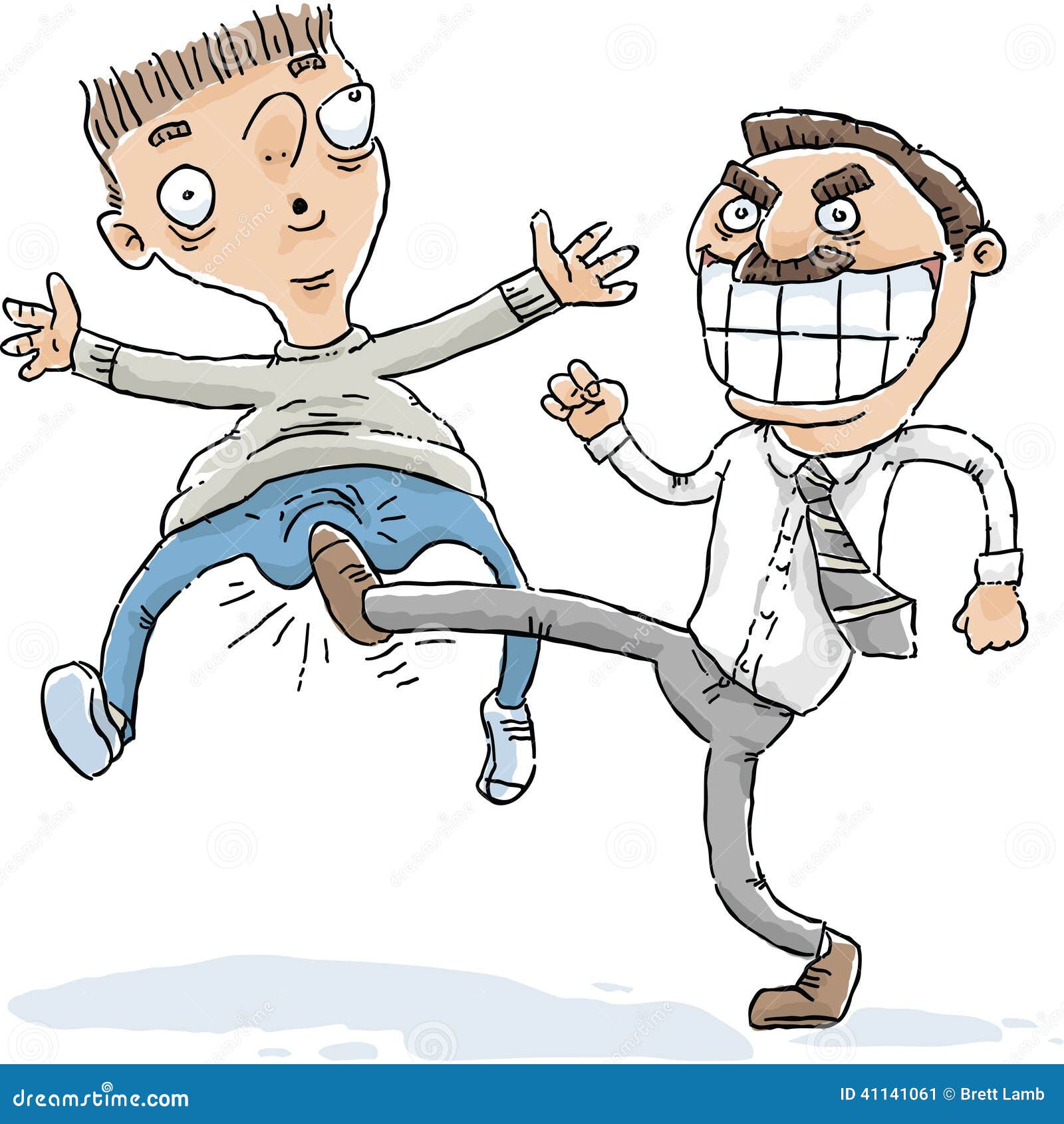 Kicked between the Legs stock illustration. Illustration of fight ...