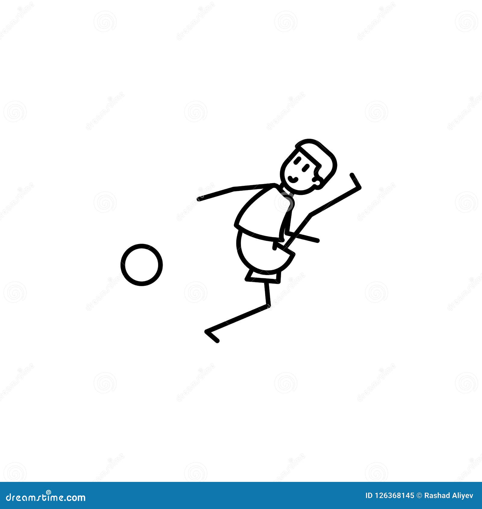 The Kicker Strikes Ball Icon. Element of Soccer Player Icon for Mobile ...