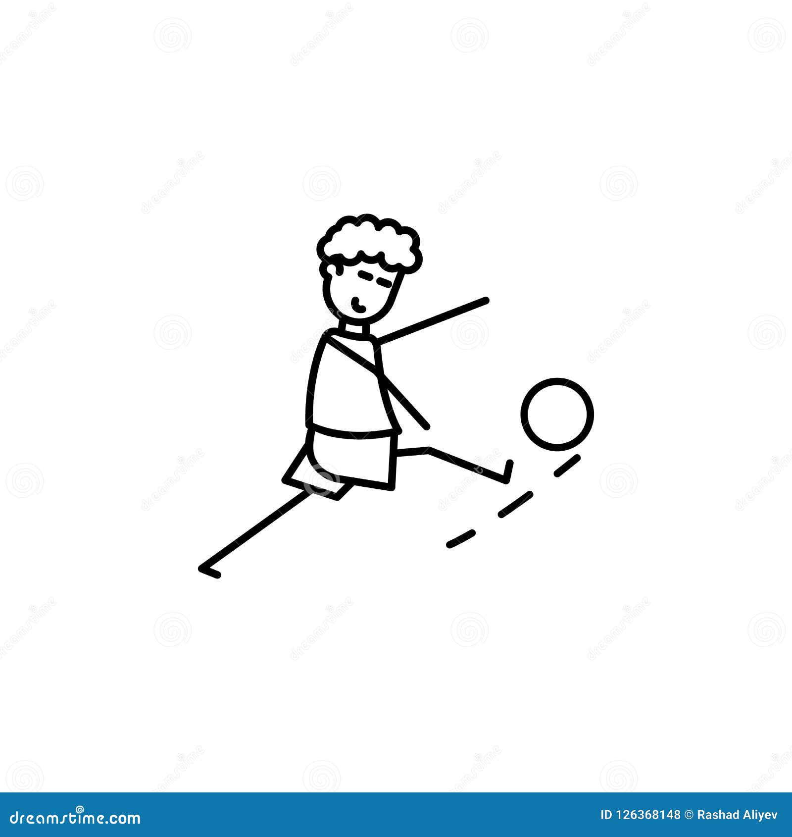 The Kicker Strikes Ball Icon. Element of Soccer Player Icon for Mobile ...