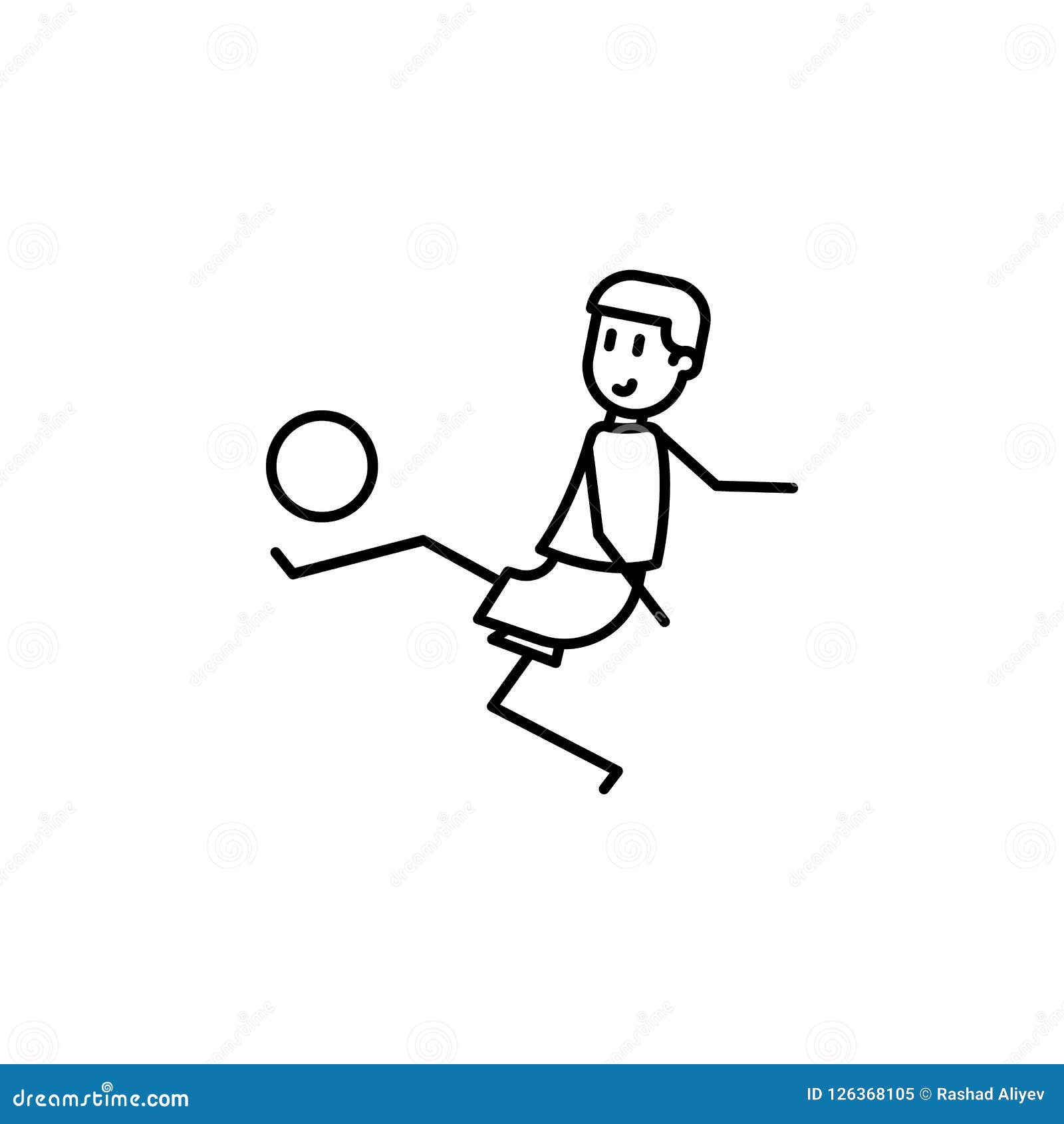 The Kicker Strikes Ball Icon. Element of Soccer Player Icon for Mobile ...