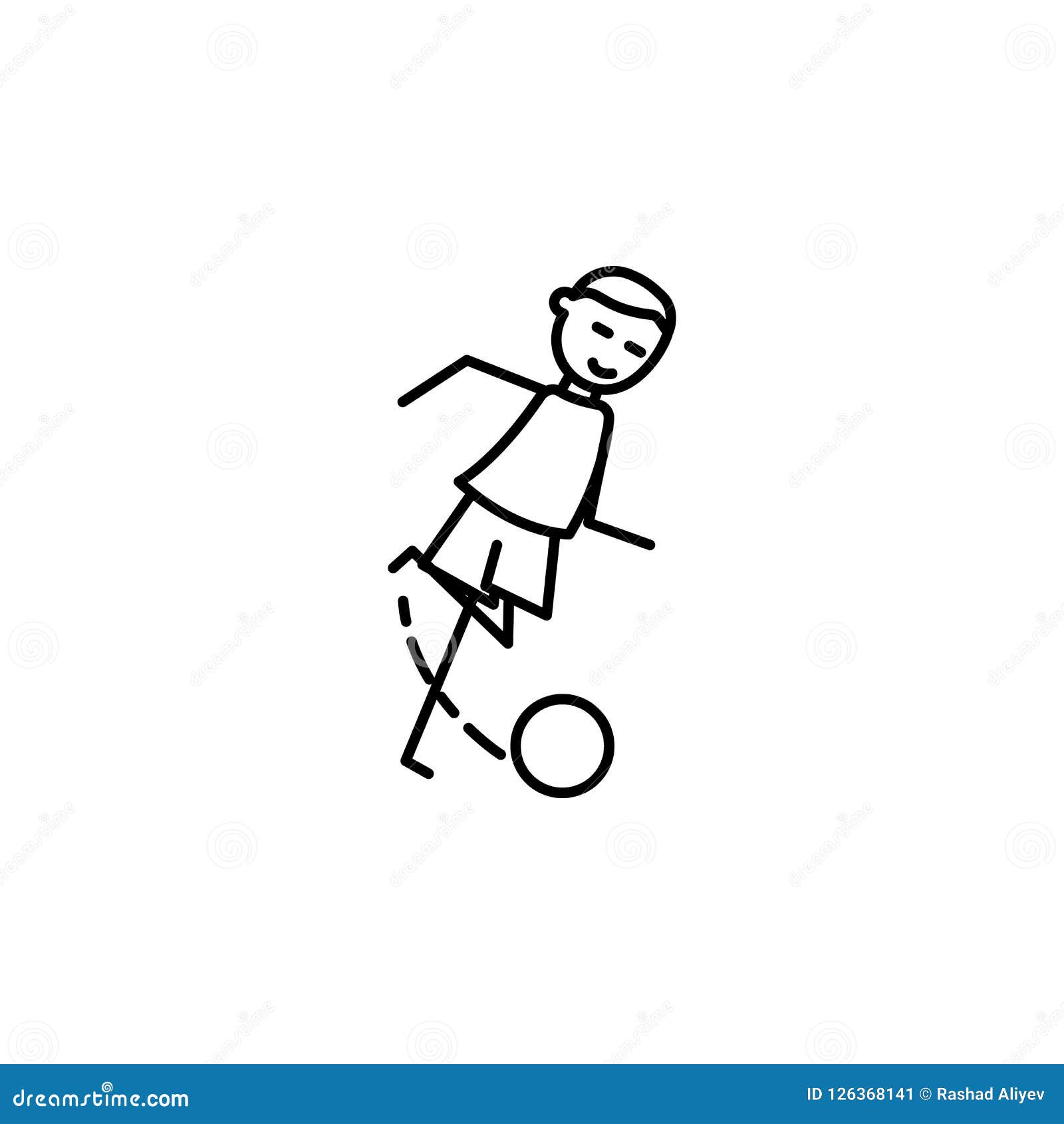 The Kicker Strikes Ball Icon. Element of Soccer Player Icon for Mobile ...