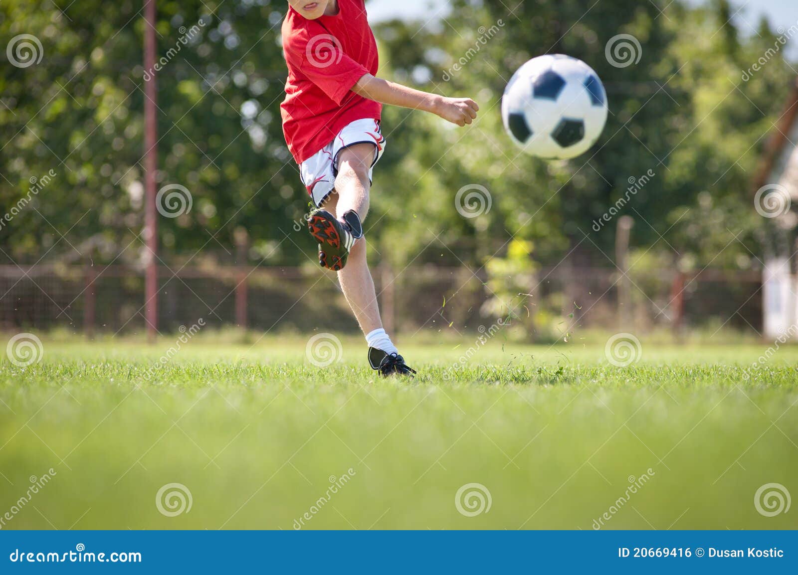 Kicking stock photo. Image of little, field, excitement - 20669416