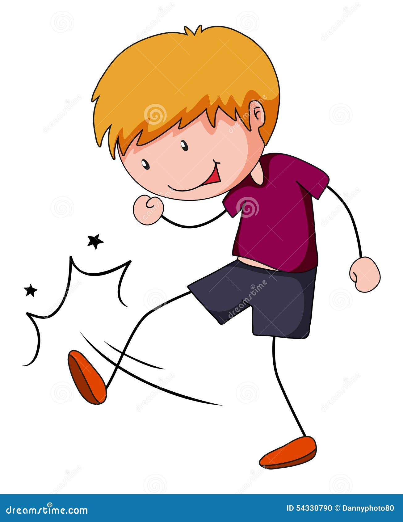 Kicking stock vector. Illustration of childhood, outline - 54330790