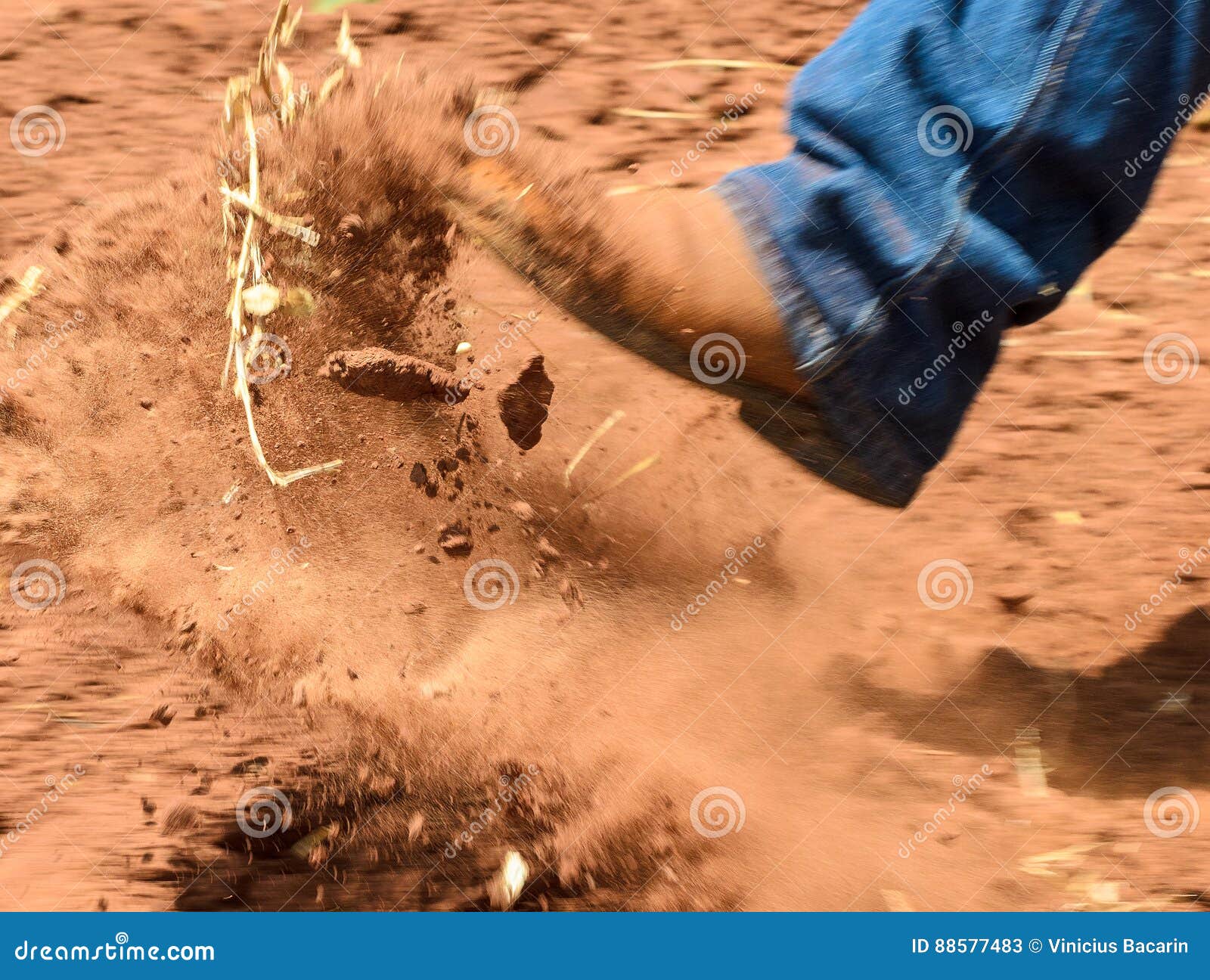 Kicking Ground Floor with Boots Stock Image - Image of blurred, dirt ...
