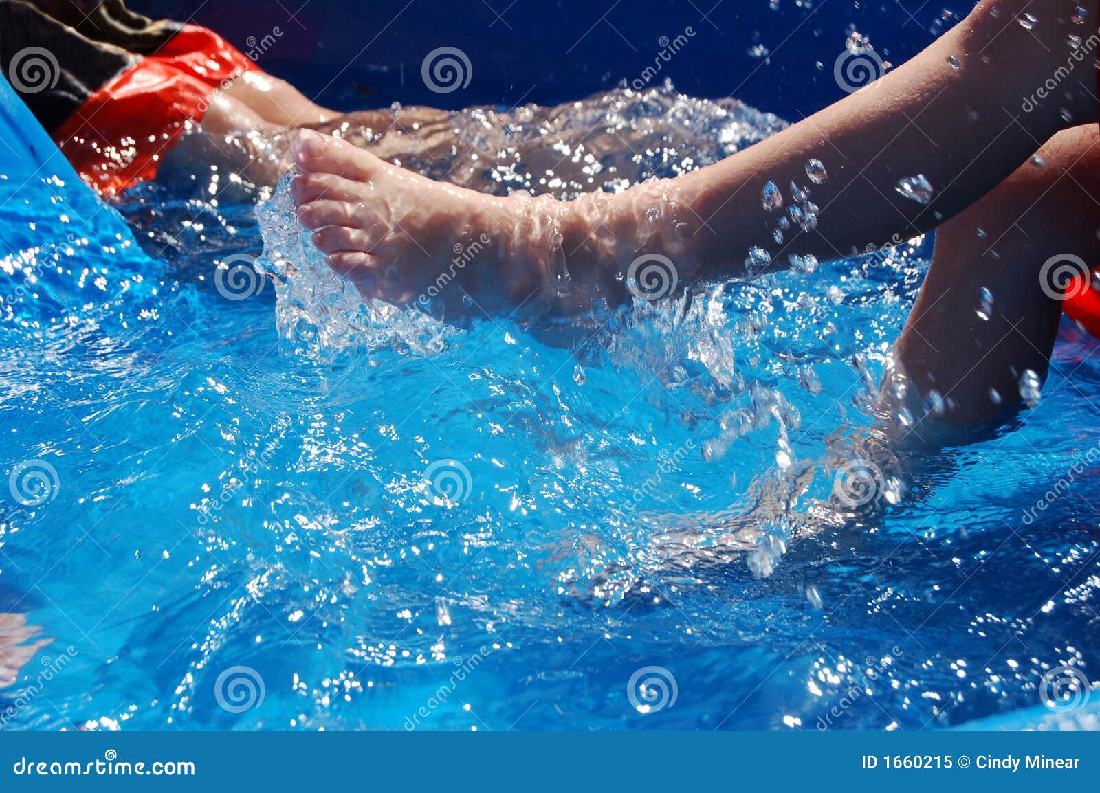 Kicking in Kiddie Pool stock image. Image of swim, splash - 1660215