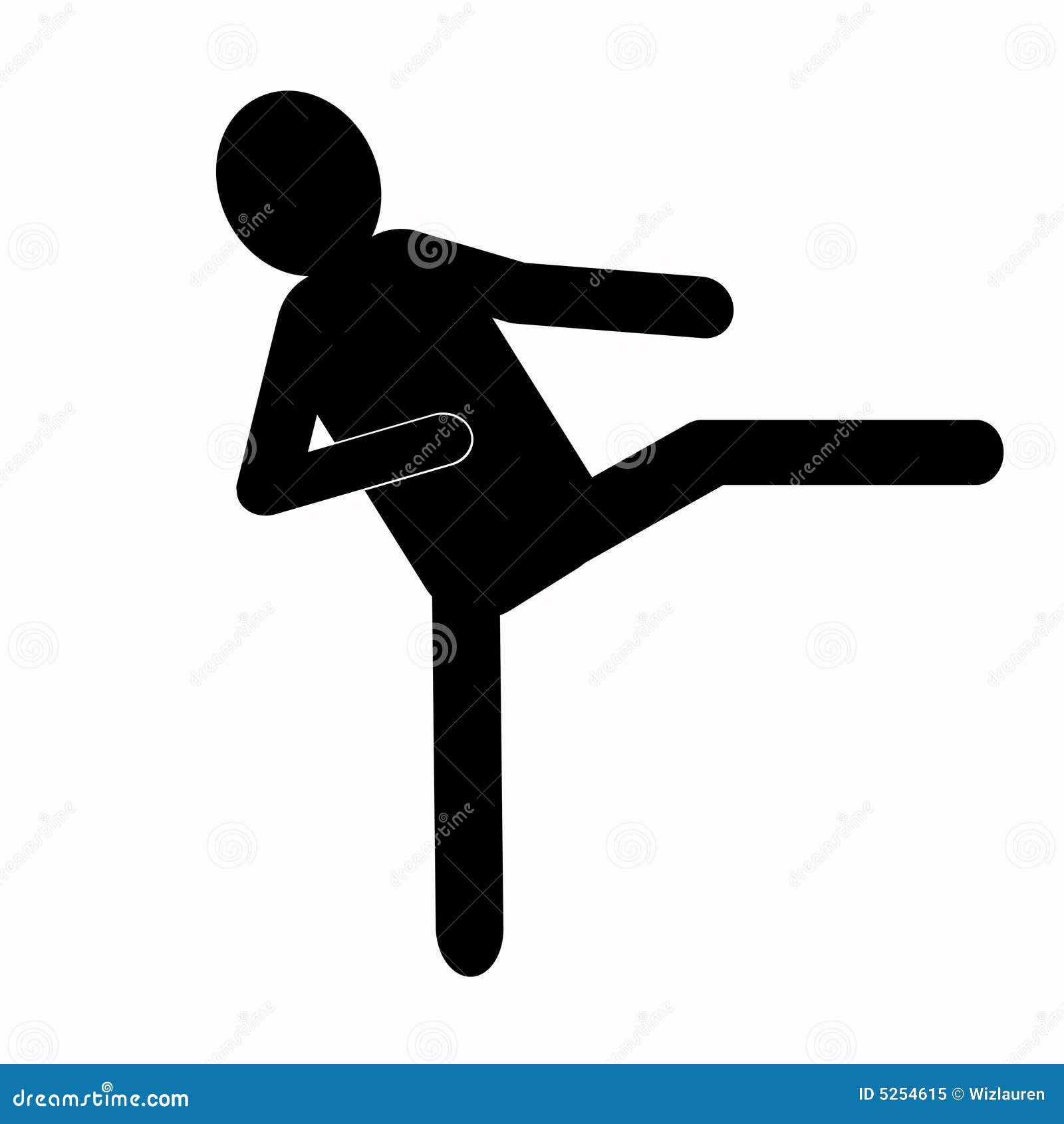 Kicking man stock illustration. Illustration of illustrations - 5254615