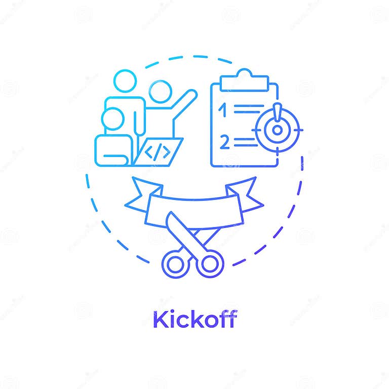 Kickoff Blue Gradient Concept Icon Stock Vector - Illustration of ...