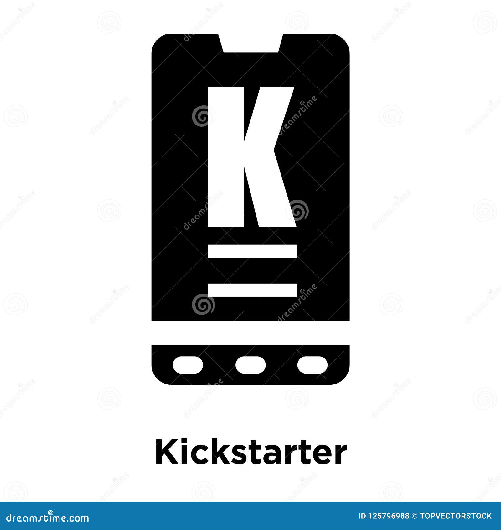 Kickstarter Icon Vector Isolated On White Background, Kickstarter Sign ...