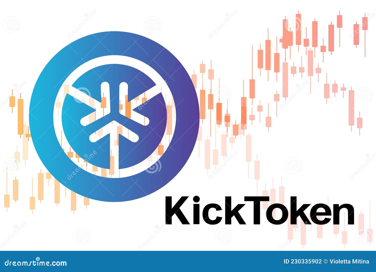 KickToken Vector Logo Text Icon Author S Development Stock Vector ...