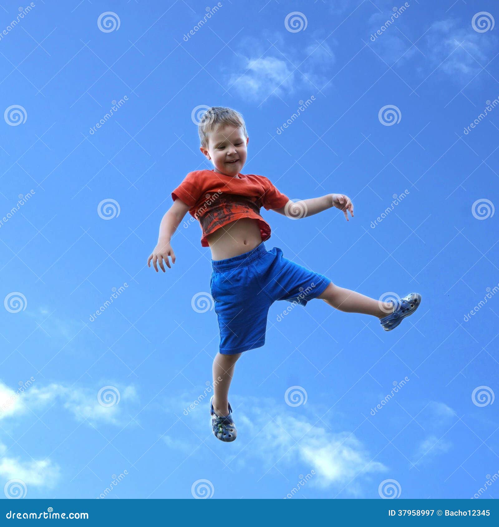 Kid in the air stock image. Image of baby, heaven, childhood - 37958997