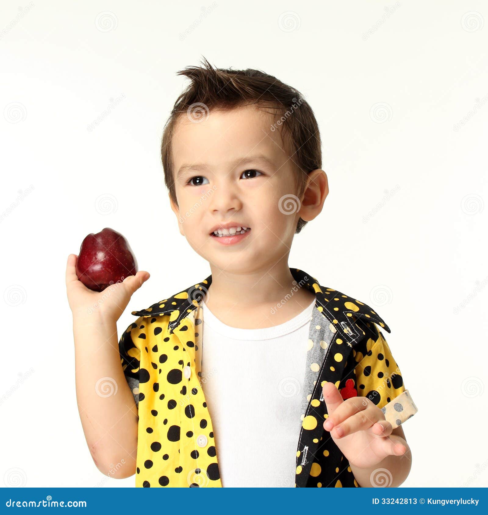 Kid with apple stock image. Image of apple, concepts - 33242813