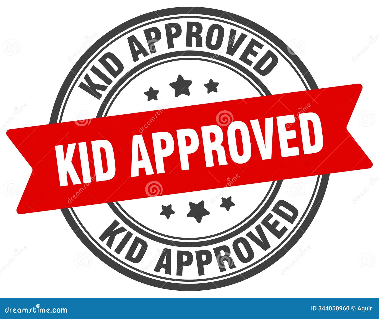 Kid Approved Stamp. Kid Approved Label on Transparent Background. Round ...