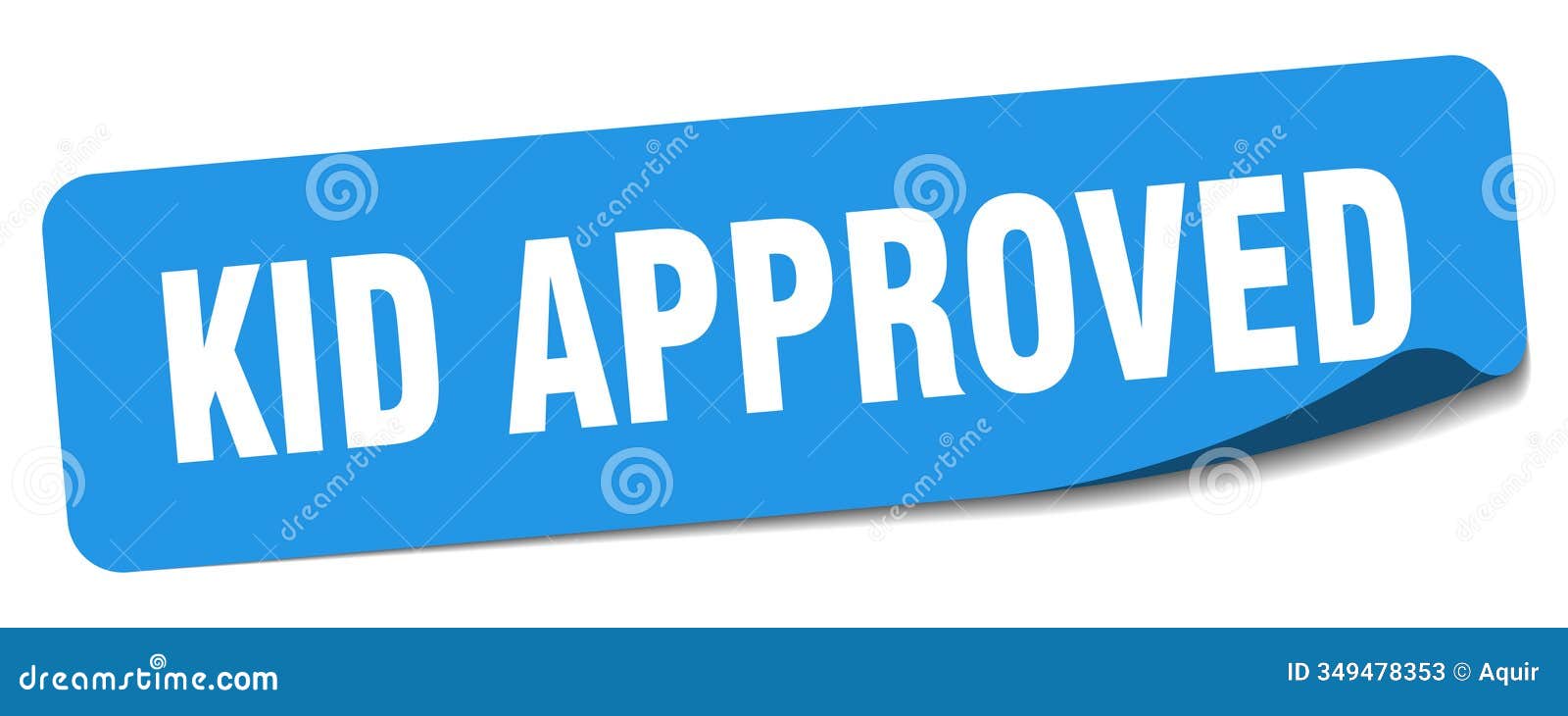 Kid Approved Sticker. Kid Approved Label Stock Vector - Illustration of ...