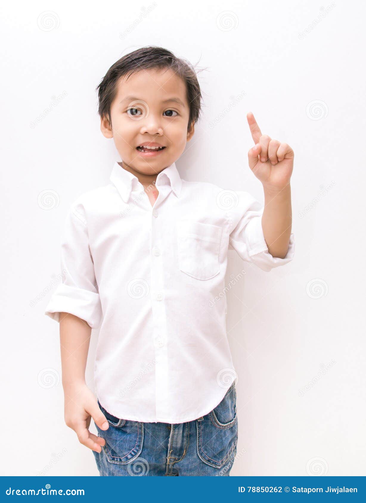 Kid Asia Boy Showing the Number One Stock Photo - Image of asia, active ...