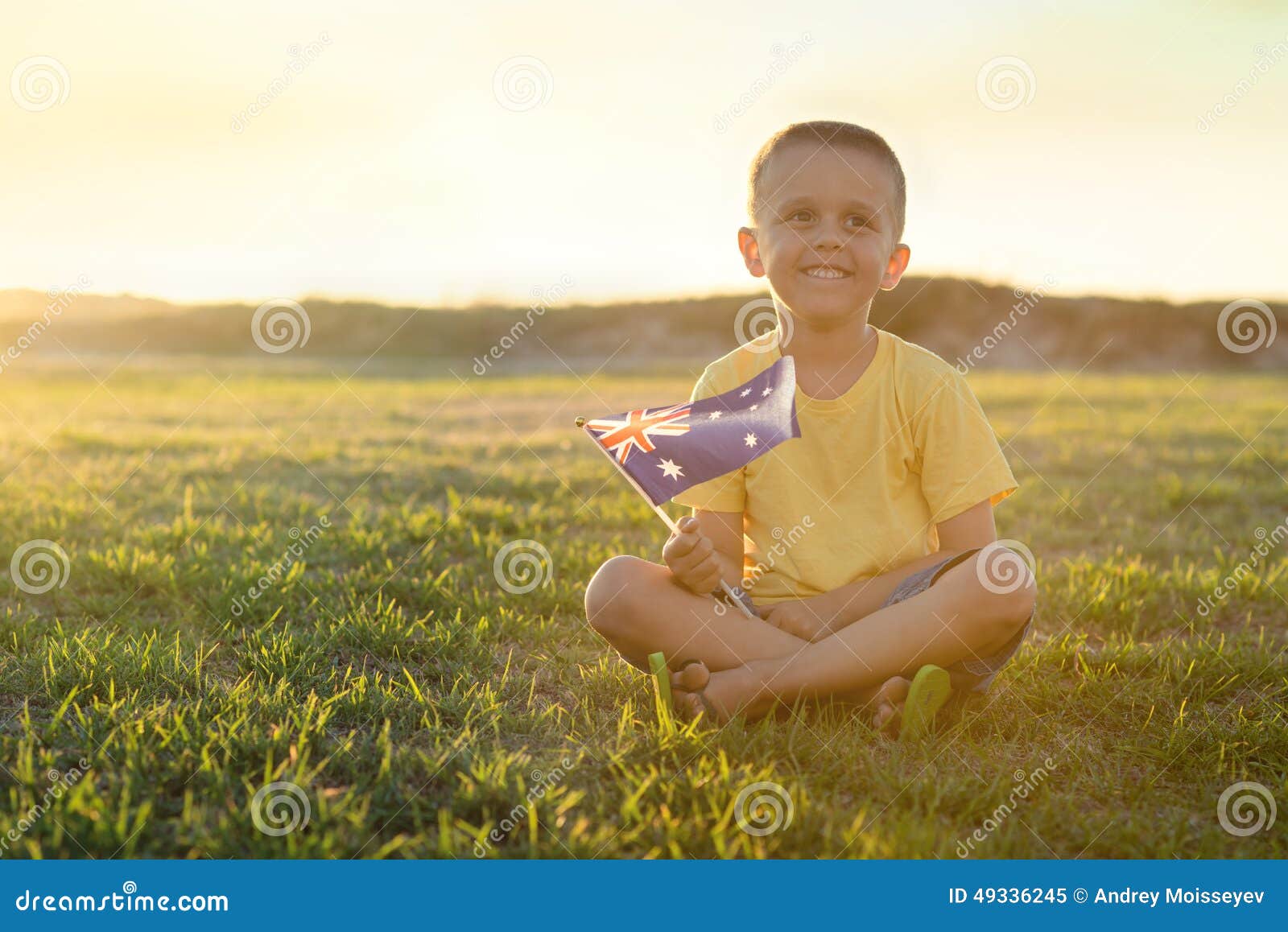 Kid with Australian Flag stock image. Image of culture - 49336245