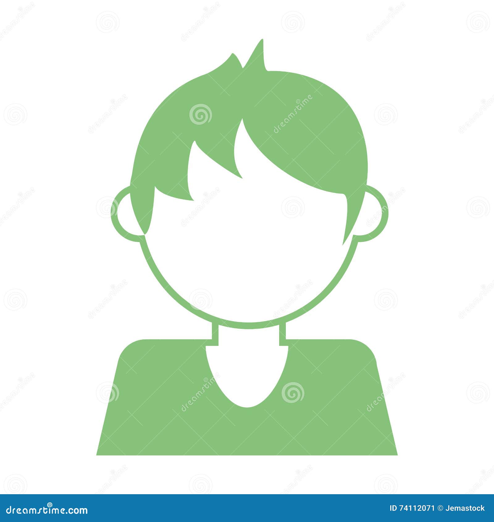 Kid avatar boy icon stock illustration. Illustration of hair - 74112071