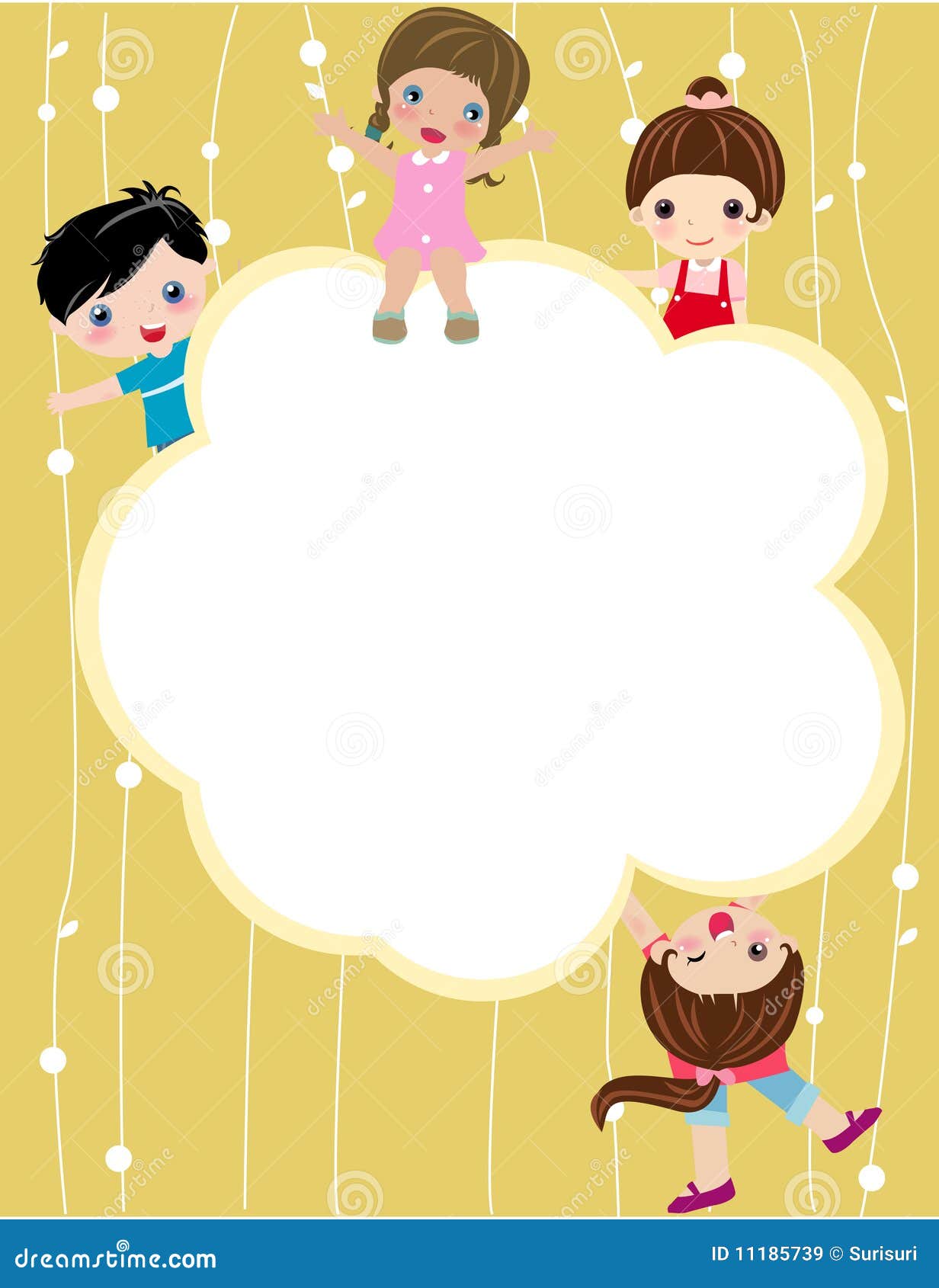 Kid and banner stock vector. Illustration of cartoon - 11185739
