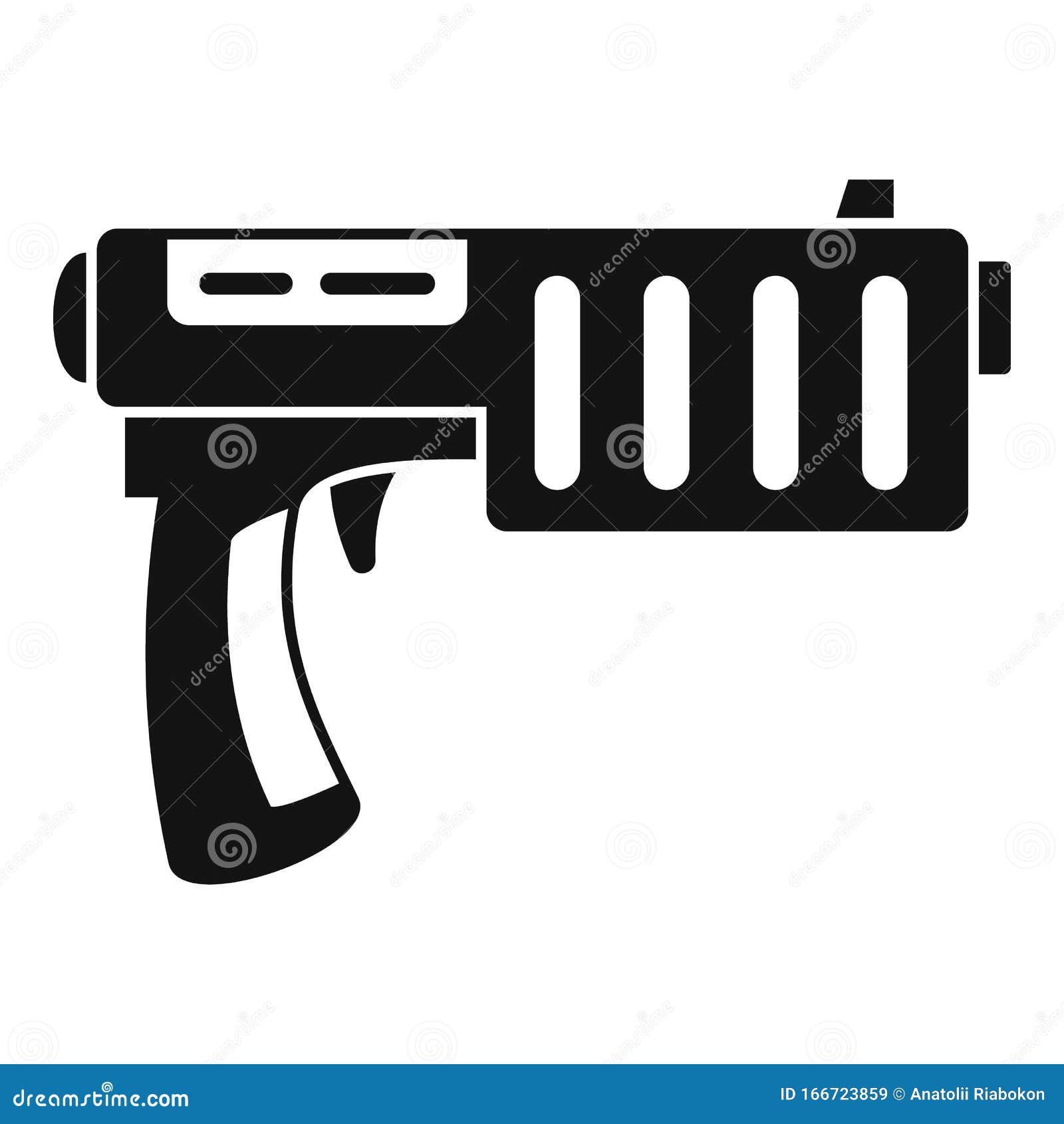 Blaster Gun Icon Set Isolated On White Background Vector Illustration ...