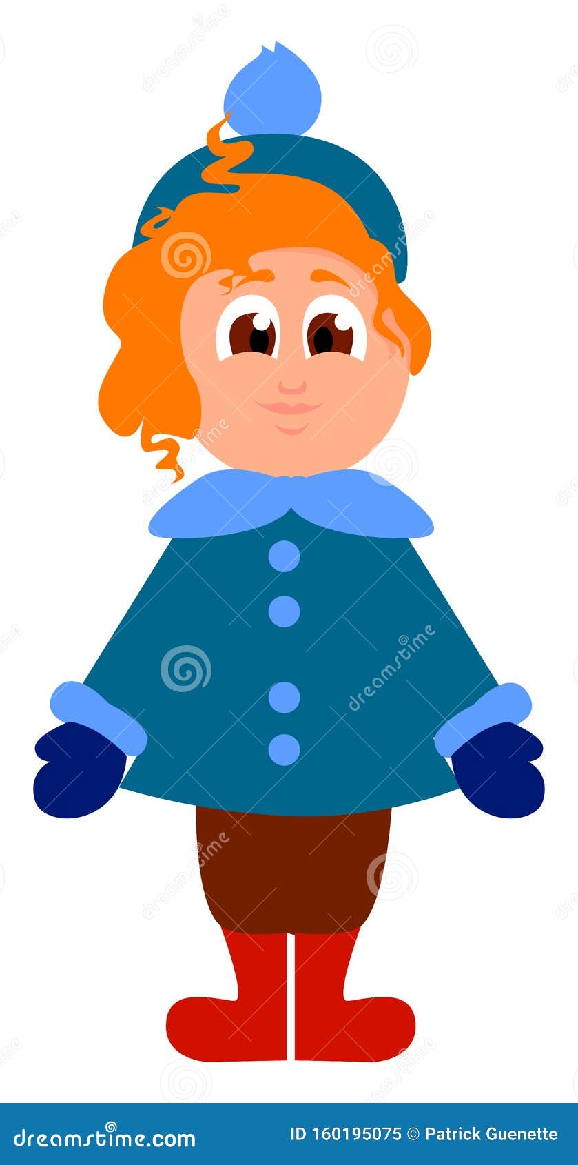 Kid in Blue Clothes, Illustration, Vector Stock Vector - Illustration ...